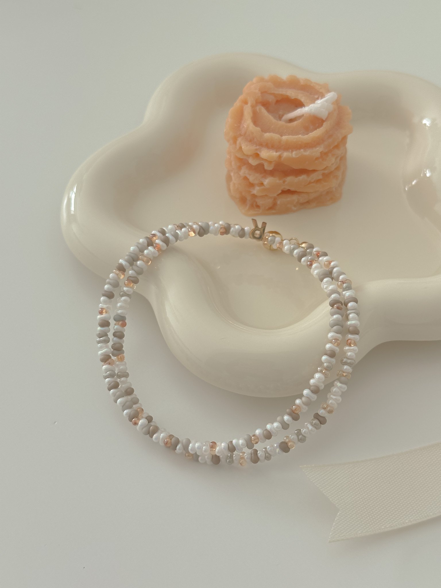 Bruno Initials Beads Necklace - Moska.my