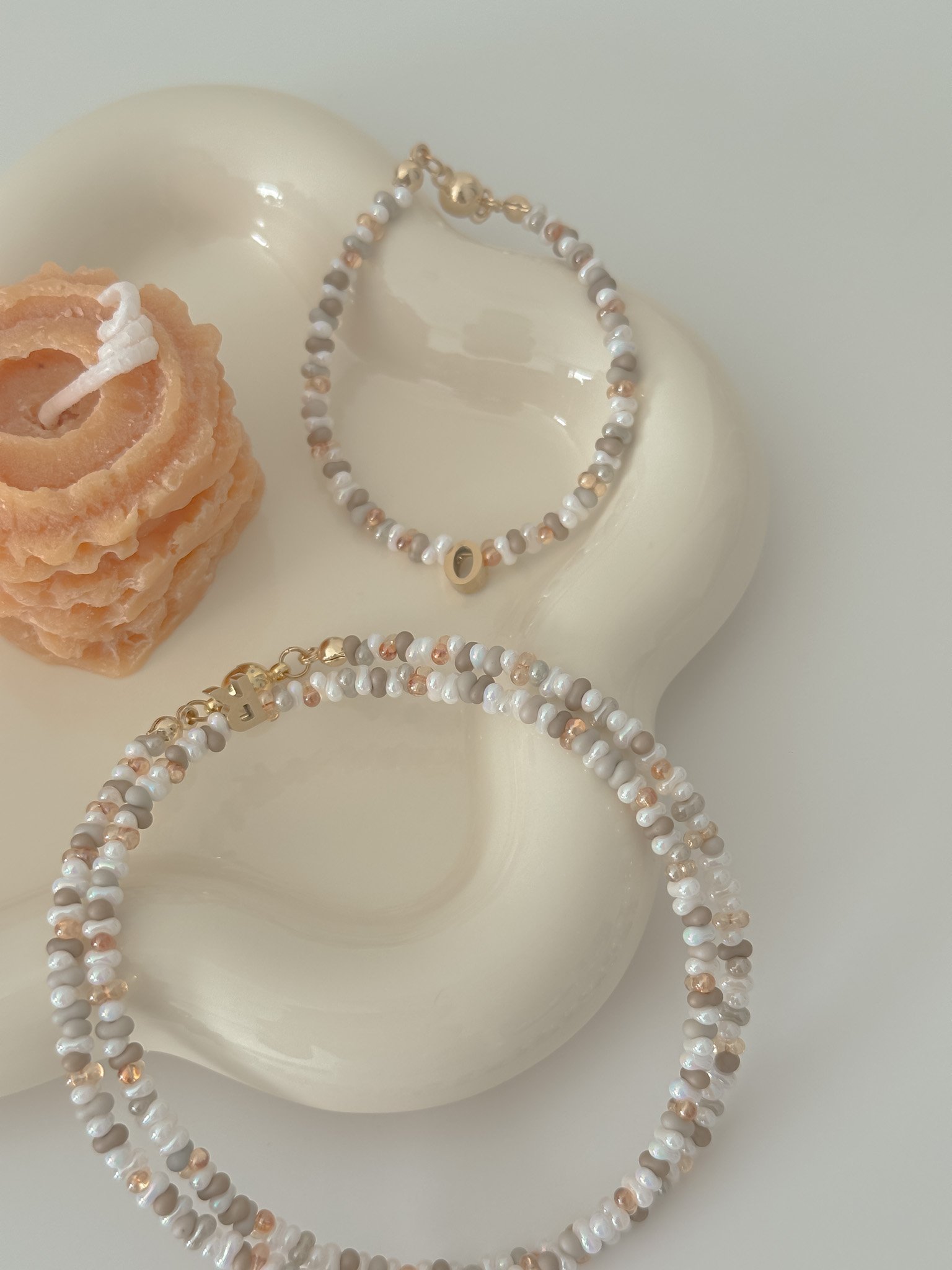 Bruno Initials Beads Necklace - Moska.my